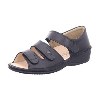 Finn Comfort Usedom, Damen Kn&ouml;chelriemchen Sandalen, Schwarz (Schwarz), 36 EU
