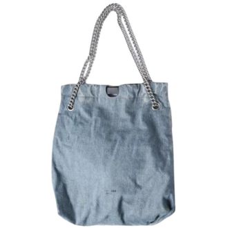 Balenciaga Pre-owned Crush Denim Tote Bag Medium - - Pre-owned - Damen - Blau - ONE SIZE