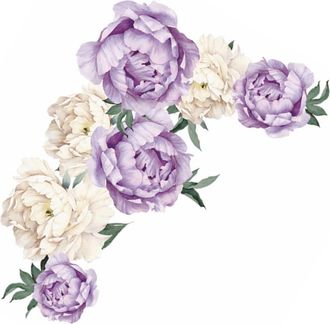 OSALADI 1blatt Peony Wandtattoo Selbstklebend Für Wanddekoration Eleganter Blütenaufkleber Für Wohnzimmer Schlafzimmer Und Küche Romantisches Design Leicht Ab