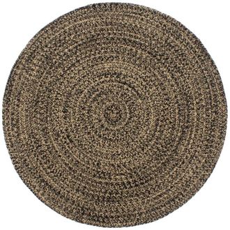 vidaXL Teppich Handgefertigt Jute Schwarz und Braun 240 cm - Vidaxl