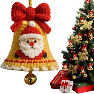 Generic Weihnachtsaccessoires häkeln - handgefertigter Anhänger, Strickornament | Festdeko-Set, Bastelprojekt für Anfänger, für Rückspiegel, Autoinnenraum, We