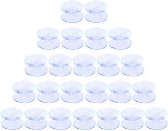 Hemobllo 24 St&uuml;ck Doppelseitige Transparente Saugnapf Pads aus Bruchfestem Silikon rutschfeste Abstandshalter f&uuml;r Glas Tischplatten Vielseitige M&ouml;belgleiter f&uuml;