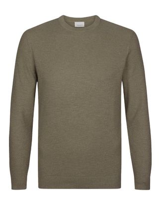 Profuomo Leichter Pullover aus einem Reiskorn-Baumwollstrick in
