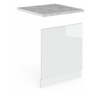 Vicco Frontblende R-Line, Weiß Hochglanz, 60 cm, ap Marmor