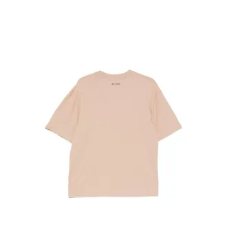 Acne Studios Slogan-Print Cotton-Hemp T-Shirt - Beige