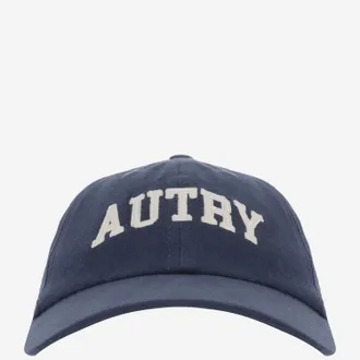 Autry Casquette de baseball en velours de coton c&ocirc;tel&eacute; Autry avec logo