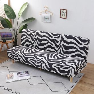 Generic Sofabezug Ohne Armlehnen Futon Abdeckung Stretch-Schonbezug F&uuml;r Klappsofa Moderner Druck Sofabett&uuml;berzug Waschbarer Schutz F&uuml;r 2-/3-Sitzer Futonbezug 