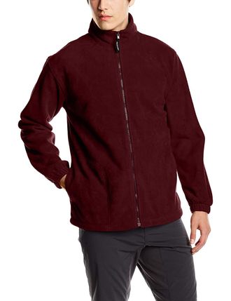 Result Ergebnis durchgehendem Rei&szlig;verschluss Active Fleece, Rot - Rot (Burgunderrot), XXL