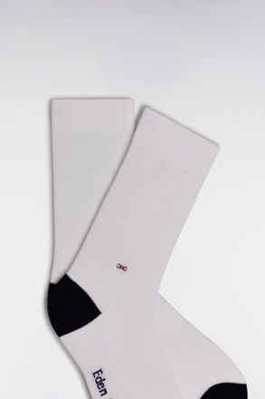 Eden Park Chaussettes Unies En Coton Stretch M&eacute;lang&eacute; Blanches