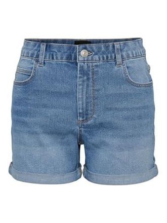 Pieces Pcpeggy MW LB Noos BC Short pour Femme, Bleu Jeans Clair, L