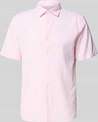 Mc Neal Regular Fit Freizeithemd aus Leinen-Baumwoll-Mix