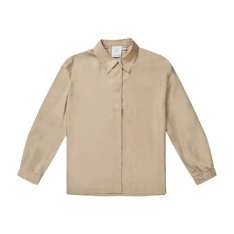 Munthe Seidenbluse Klassisch - - Blouses & Shirts - Damen - Beige - M