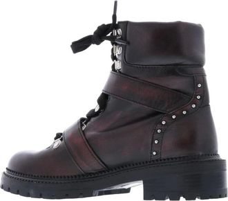 Paris Punk Femme, Chaussures, Rouge, Taille: 38 EU Biker Studs with Strap
