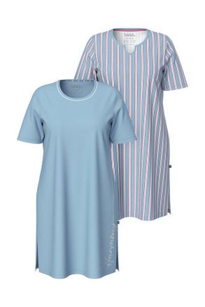 Ulla Popken Bigshirt Bigshirts 2er-Pack Rundhals/Tunika-Ausschnitt