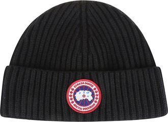 Canada Goose Bonnet en cachemire m&eacute;lang&eacute; - Femme - Accessoires - Noir - Taille: ONE Size