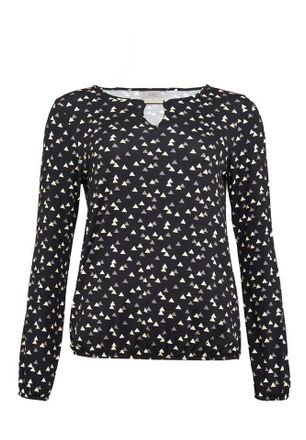 Seidel Moden Langarmshirt Exklusiv bei OTTO mit grafischem Muster und Detail am Ausschnitt, MADE IN GERMANY