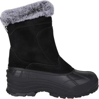 Mountain Warehouse Snowdrift Schneestiefel f&uuml;r Damen, Wildleder, Kunstfell gef&uuml;ttert (Schwarz)