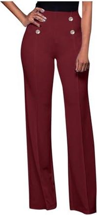 Generic Pantalon de yoga pour femme - Pantalon de contr&ocirc;le du ventre - Push Up - Jambe droite - Pantalon &agrave; enfiler pleine longueur avec poches - Doux et confo