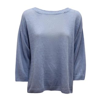 Max Mara Femme, Pulls, Bleu, Taille: 42 FR Maglione ICA 3/4 Sweater