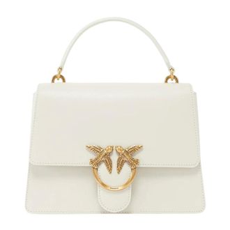 Pinko Pinko, Femme, Sacs, Blanc, Taille: ONE Size Love One Top Handle Classic Light