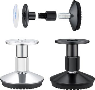 Generic 4 Stellfu&szlig; F&uuml;&szlig;e F&uuml;r M&ouml;bel, Kopfteilstopper F&uuml;r Die Wand, Anti-Wackel-Werkzeug F&uuml;r Bettgestelle, St&uuml;tzf&uuml;&szlig;e F&uuml;r Schr&auml;nke Und Sofas(Schwarz,8.5~11.5cm)