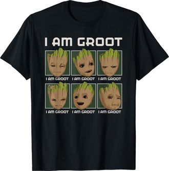 MARVEL I Am Groot Guardians of the Galaxy Moods of Groot T-Shirt