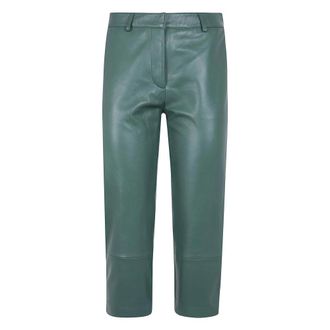Frankie Shop Femme, Pantalons, Vert, Taille: 42 FR Lior Leather Capri Pants