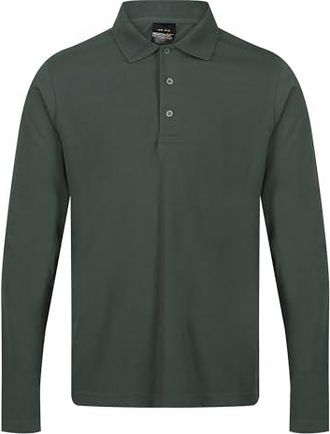 Regatta Professional Mens Pro 65/35 Classic Long Sleeve Polo Shirt, Vert fonc&eacute;, 3XL Homme