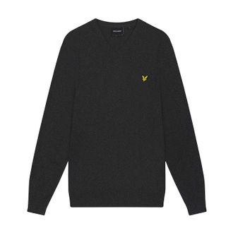 Lyle & Scott Merino Pullover V-Ausschnitt f&uuml;r Herren (Holzkohle)