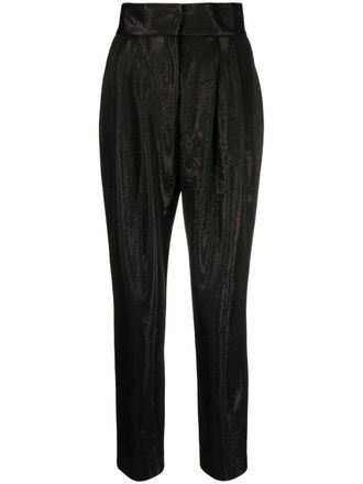 Iro pantalon en coton à taille haute - Noir