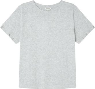 Springfield Damen 5t.b.Camiseta Tachas Eyelet Unterhemd, Standard-Grau, Small