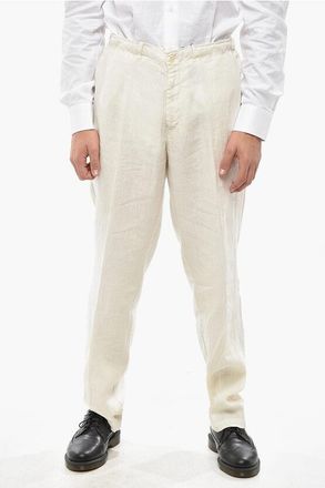 Corneliani ID Linen Chinos Pants with Drawstring size 56