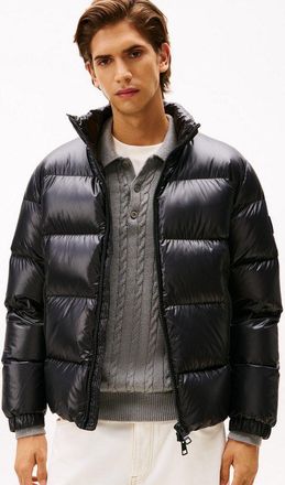 Tommy Hilfiger Steppjacke SHINY DOWN STAND PUFFER Winterjacke, Outdoorjacke, glänzende Oberfläche