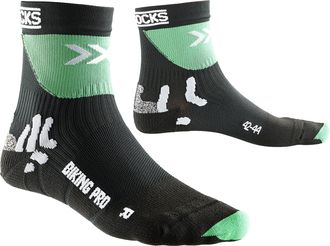 X Socks Herren Radstrumpf BIKING PRO, Black/Green, 35/38, X020370