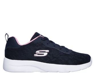 Skechers Sneaker SKECHERS Dynamight 2.0 Homespun, Damen, Gr. 38, navy, rosa, Textil, Schuhe Sneaker, Trainingsschuh, Laufschuh, Schn&uuml;rschuh mit gepolstertem Sc