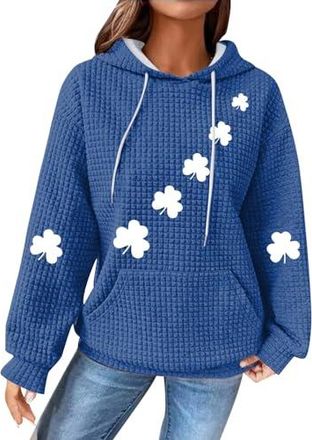 Generic Sweat-shirt surdimensionn&eacute; pour femme - Sweat &agrave; capuche &agrave; manches longues - Imprim&eacute; - Veste de surv&ecirc;tement 2026 - Automne - Hiver - Manteau long - Loi