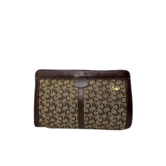 Celine Pre-owned Vintage Carriage Monogram Clutch - Femme - Pre-owned - Brun - Taille: ONE Size