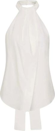 St.Agni Femme, Tops, Blanc, Taille: 36 FR Oxford Halter Tie Back Top