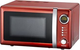 Melissa Melissa 16330109 Classico Mikrowelle Mikrowellenofen Retro-Design Metall-Gehäuse, 20 Liter Garraum, 700 Watt Mikrowellenleistung, Timer, 5 Leistungsst