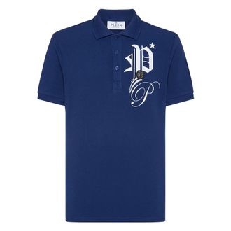 Philipp Plein Homme, Tops, Bleu, Taille: 2XL Polo SS Gothic Plein