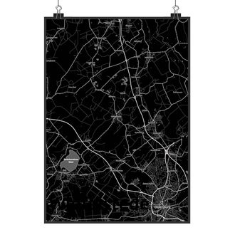 Mr. & Mrs. Panda Bild Wiefelstede DIN A2 - Geschenk, f&uuml;r wand, Kunstdruck, Wanddeko, Stadt, Raumdekoration, gro&szlig;es poster, Wand