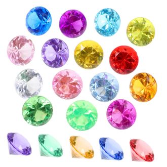 DOITOOL 100 Stück Bunte Acryl Kristall Diamanten Dekosteine Simulation Edelsteine Basteln Hochzeit Party Tischstreu Deko Vase Füller Mix Farben