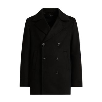 Kiton Kaschmir Doppelreihige Jacke - - Coats - Herren - Schwarzk - L
