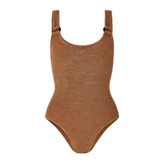 Hunza G Femme, Maillots de bain, Brun, Taille: ONE Size Maillot de Bain D&eacute;tail Anneau