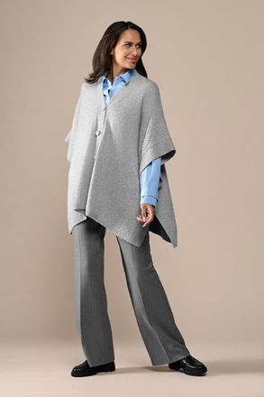 Mart Visser Ayla Lurex Poncho Grau/Silber
