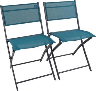 VCM 2er Set Gartenstuhl/Balkonstuhl klappbar/Ma&szlig;e ca. H. 79 x B. 45 x T. 46 cm/Campingstuhl/Gartenm&ouml;bel - Sumila