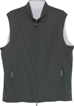 Corneliani Homme, Vestes, Vert, Taille: 3XL Gilet Zipp&eacute;