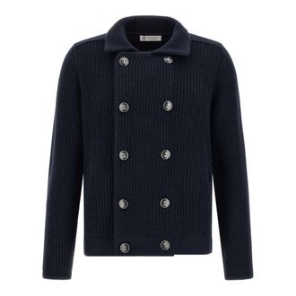 Brunello Cucinelli Marina Cardigan - - Knitwear - Herren - Blau - XL