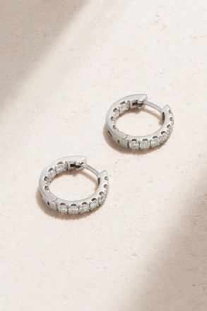 Roxanne First Mega Smallest Creolen Aus 14 Karat Weißgold Mit Diamanten