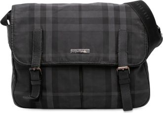 Burberry Hobo Bags - Smoke Check Nylon Elgin Messenger Bag - Gr. unisize - in Grau - f&uuml;r Damen